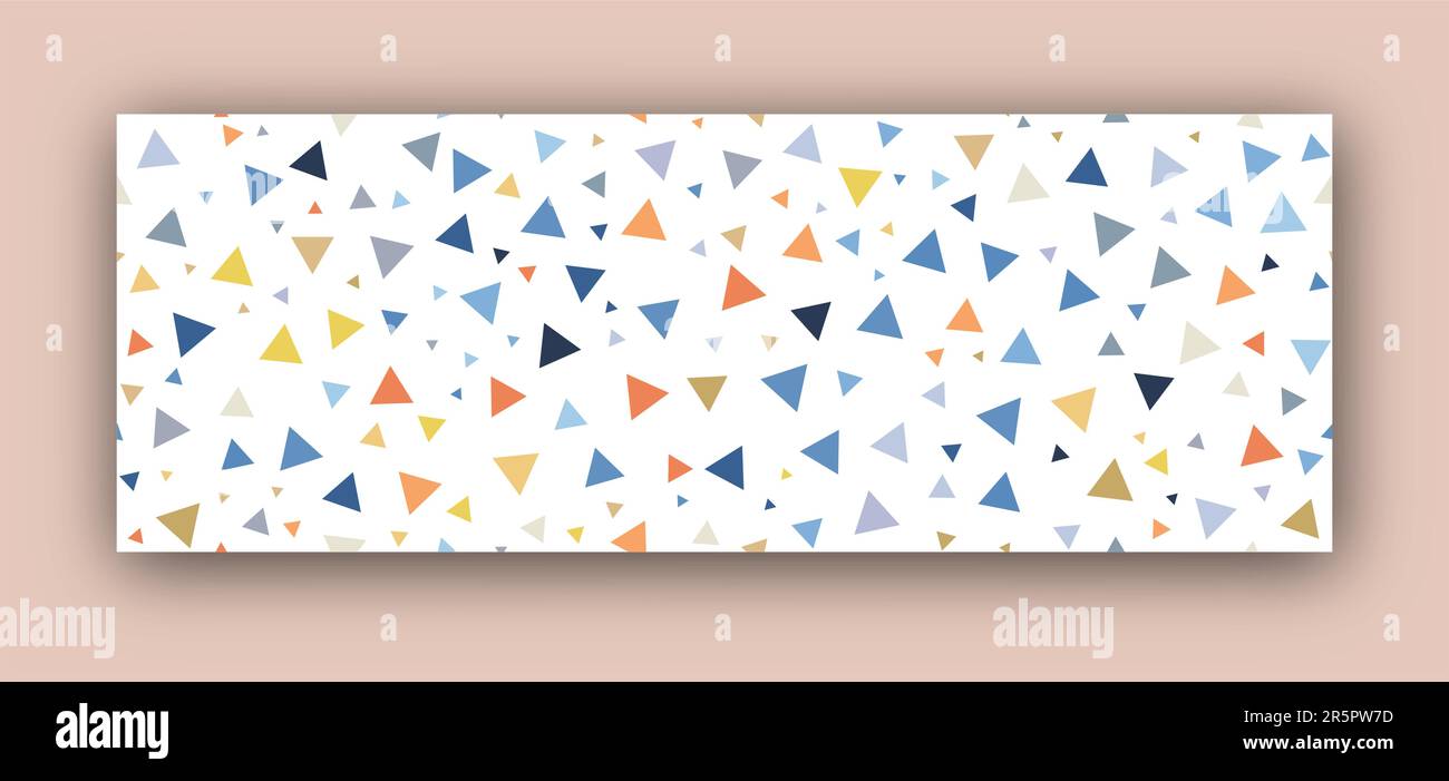 Seamless pattern of multicolored triangles. Template for textures, textiles, wallpapers, banners ...