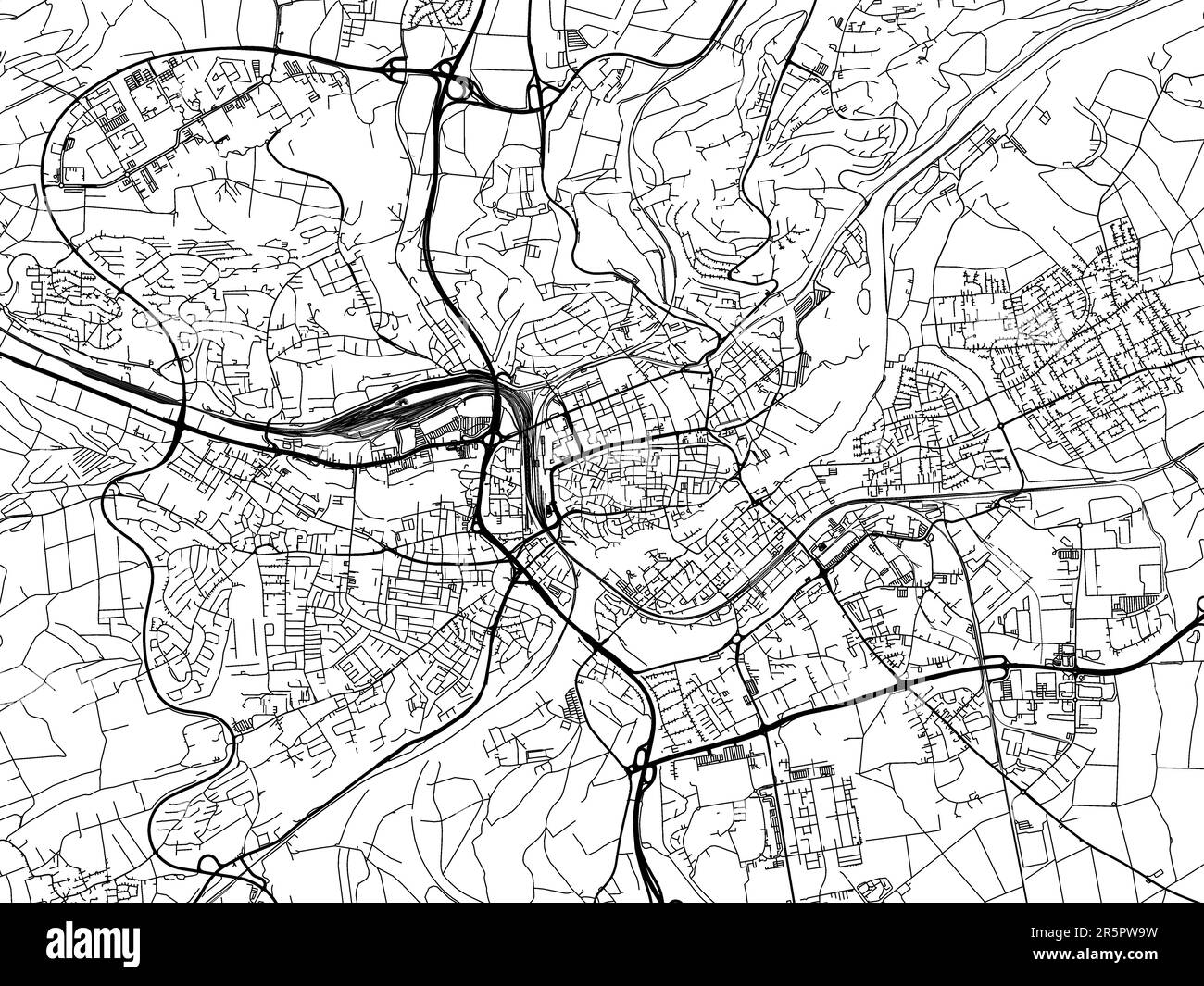 Ulm city map germany hi-res stock photography and images - Alamy