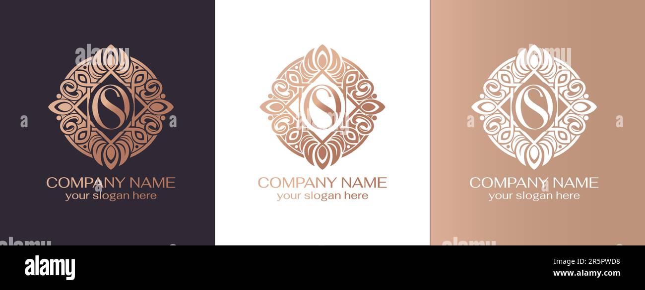 OS logo or SO monogram. OS letter logo template elements. personal ...