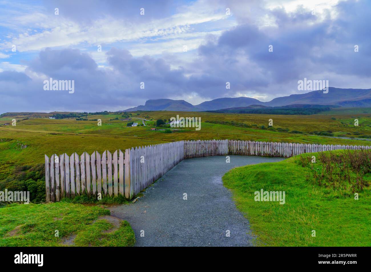 View of countryside landscape, in the Isle of Skye, Inner Hebrides ...