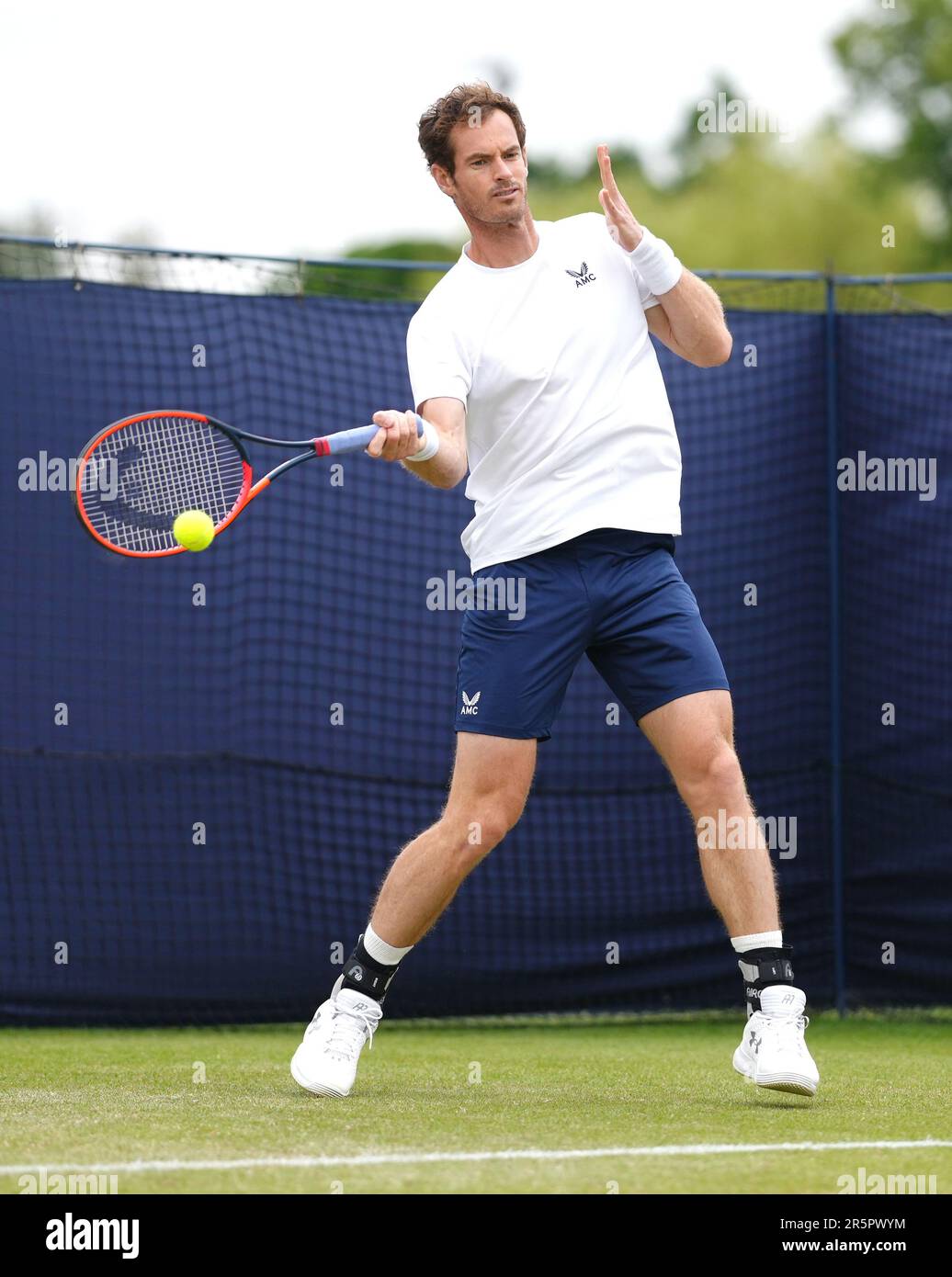 Andy Murray during a practice session on day one of the 2023 Lexus ...