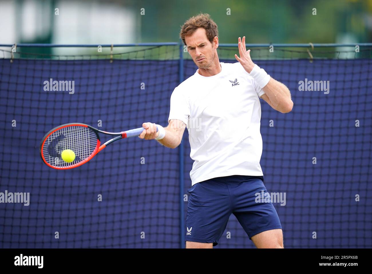 Andy Murray during a practice session on day one of the 2023 Lexus ...