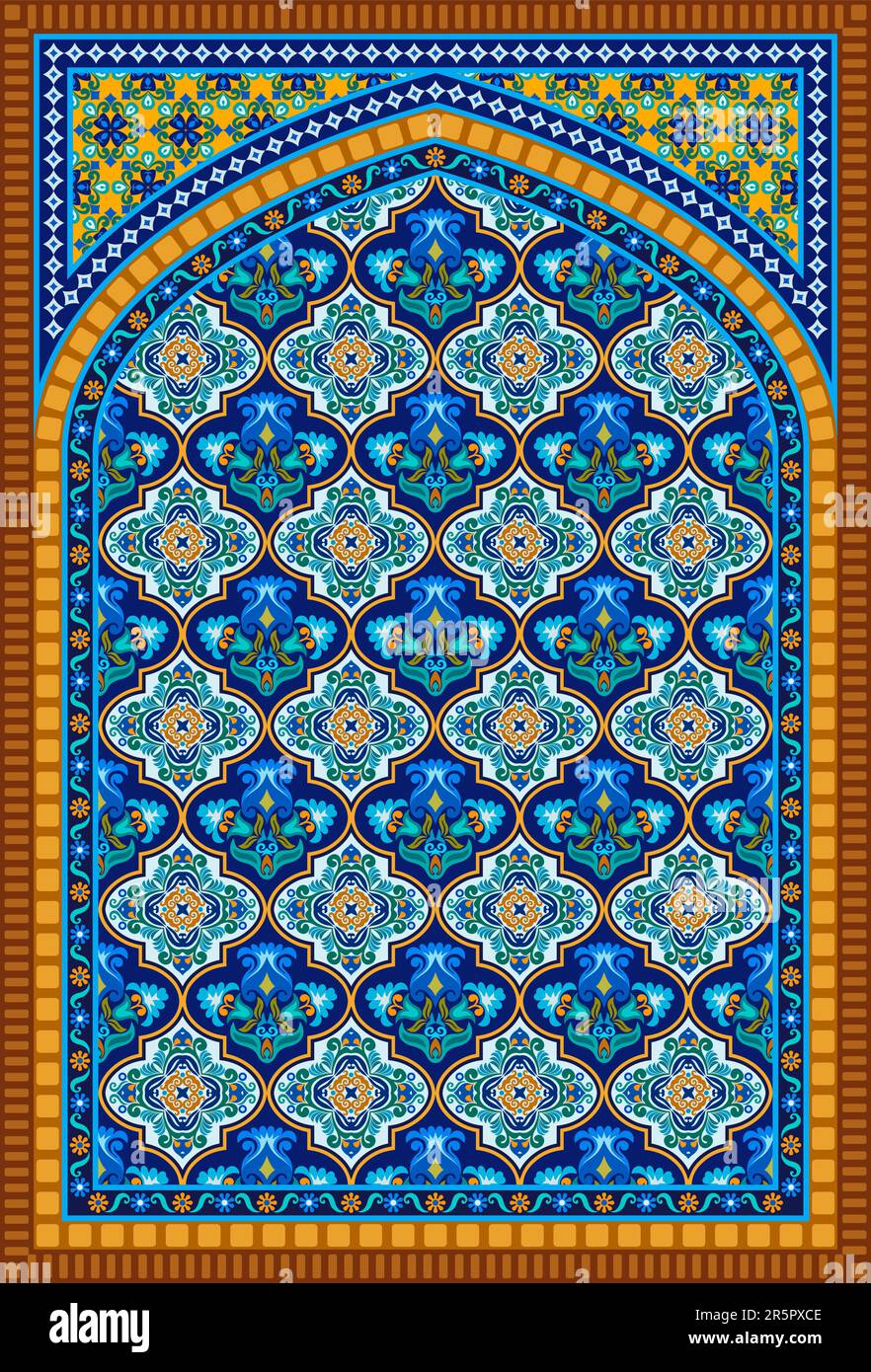 Abstract arabian vector vintage illustration. Engraved decorative ...