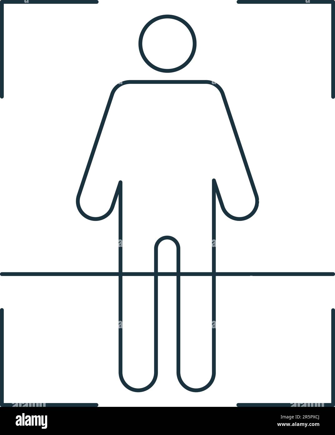 Human scanner icon. Monochrome simple sign from security collection ...