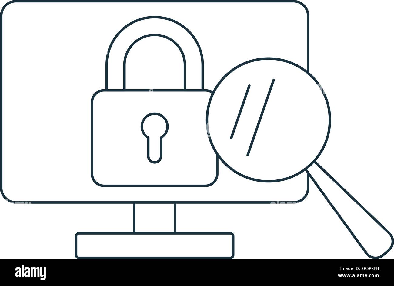 Security monitoring icon. Monochrome simple sign from security ... Security monitoring icon. Monochrome simple sign from security ...