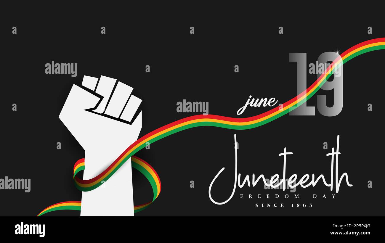 Juneteenth Independence Day. Hand-drawn Juneteenth lettering text ...
