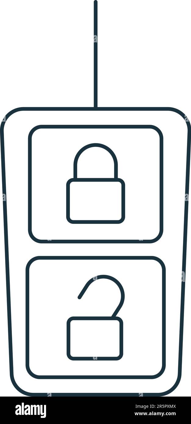 Remote lock icon. Monochrome simple sign from security collection ... Remote lock icon. Monochrome simple sign from security collection ...