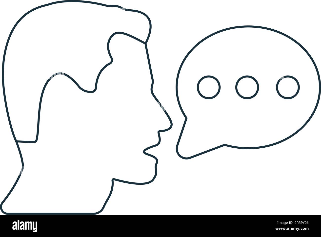 Speak icon. Monochrome simple sign from speech collection. Speak icon ...