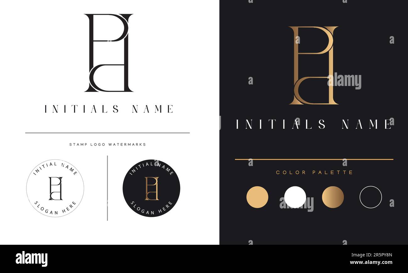 Luxury PP or pp Initial Monogram Text Letter Logo Design Stock Vector ...
