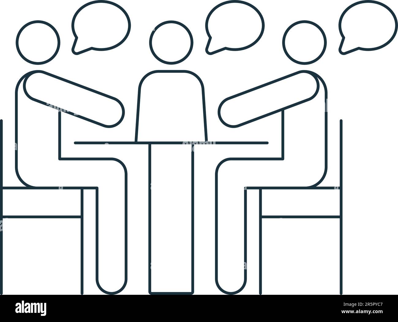 Group talk icon. Monochrome simple sign from speech collection. Group ...