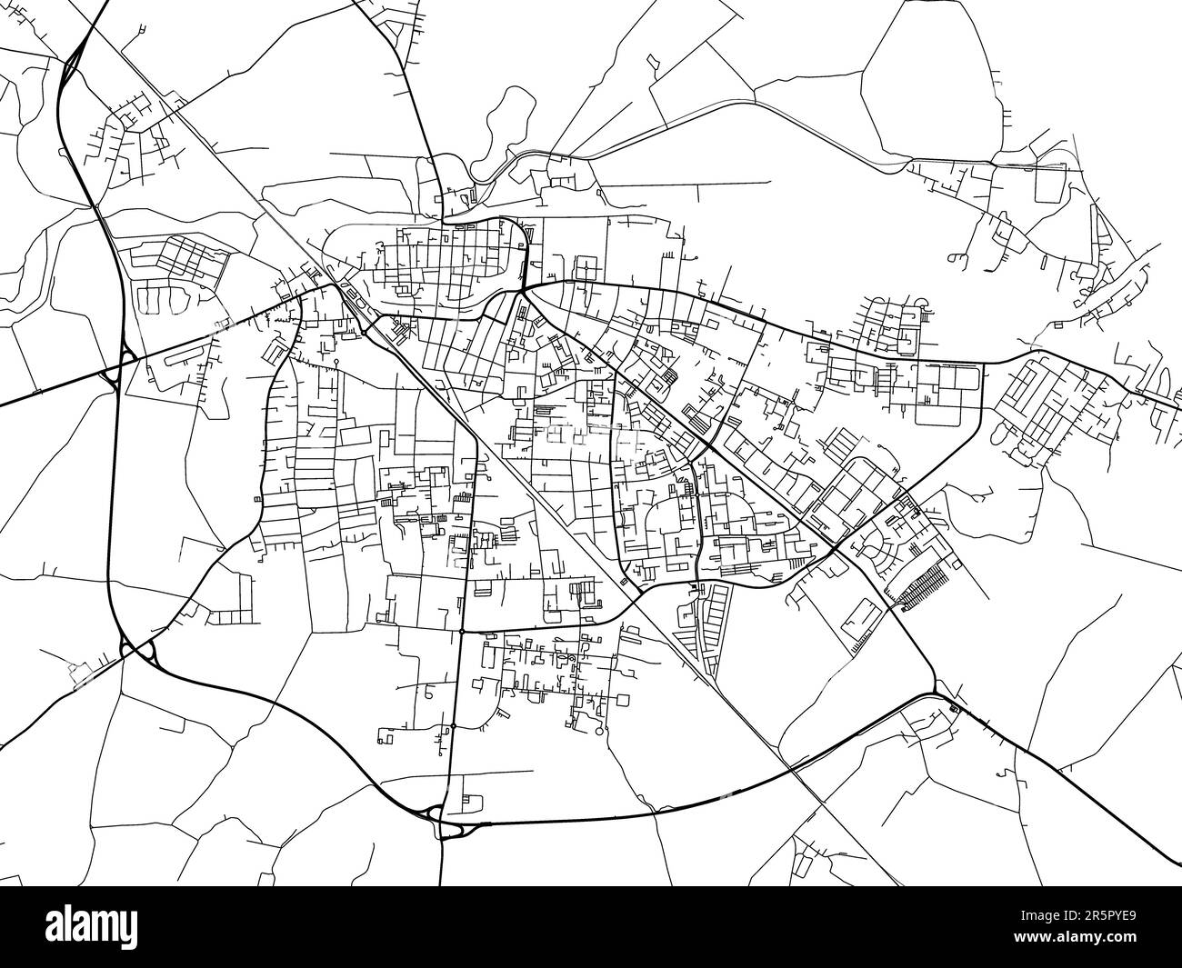 Road in city centre Cut Out Stock Images & Pictures - Alamy