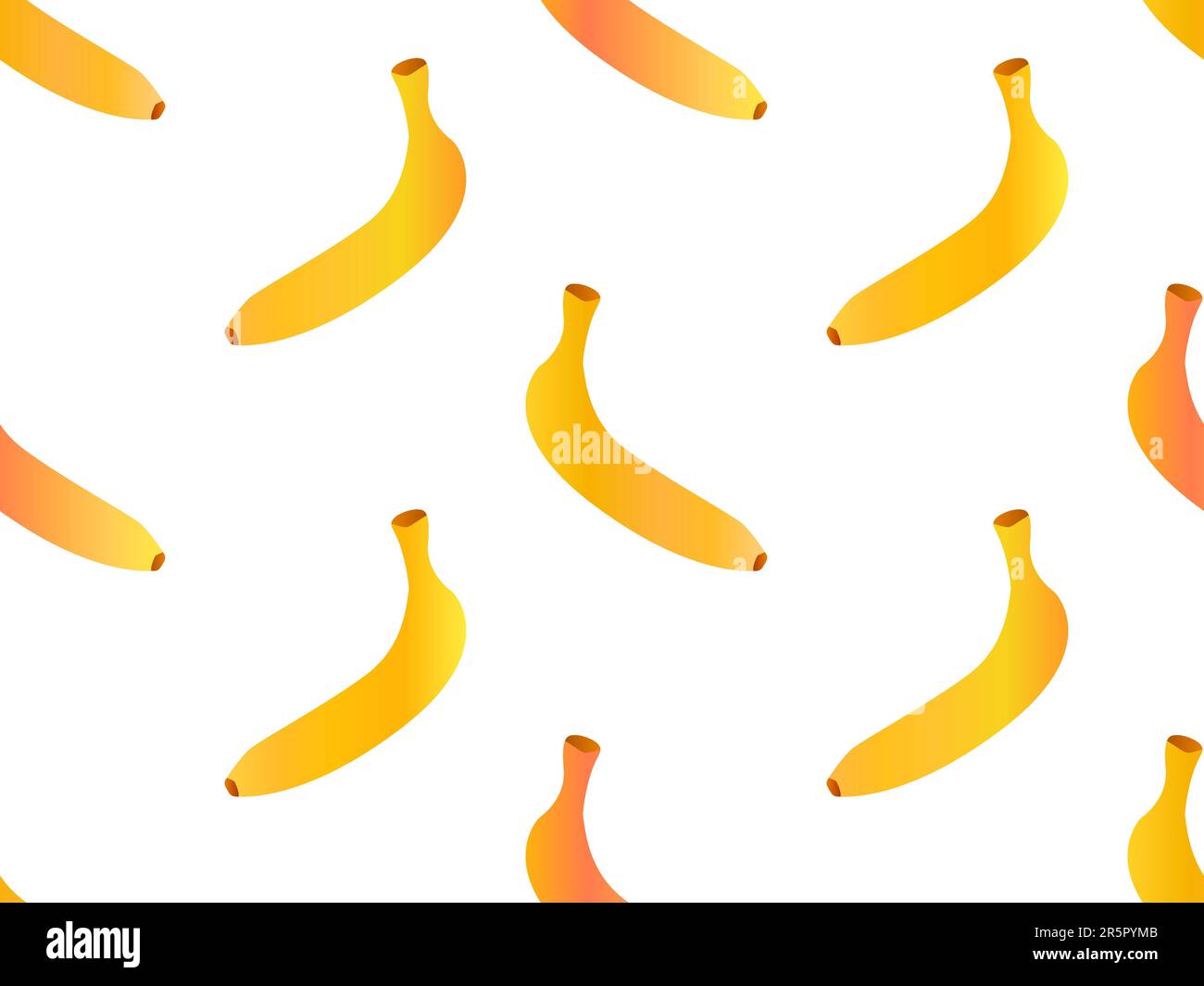 Seamless pattern with bananas on a white background. Summer fruit ...