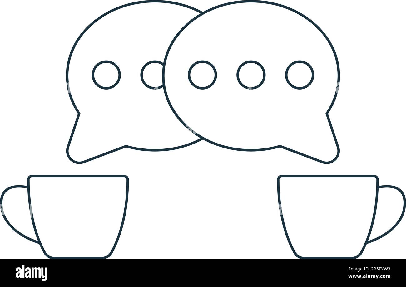 Conversation icon. Monochrome simple sign from speech collection. Group ...