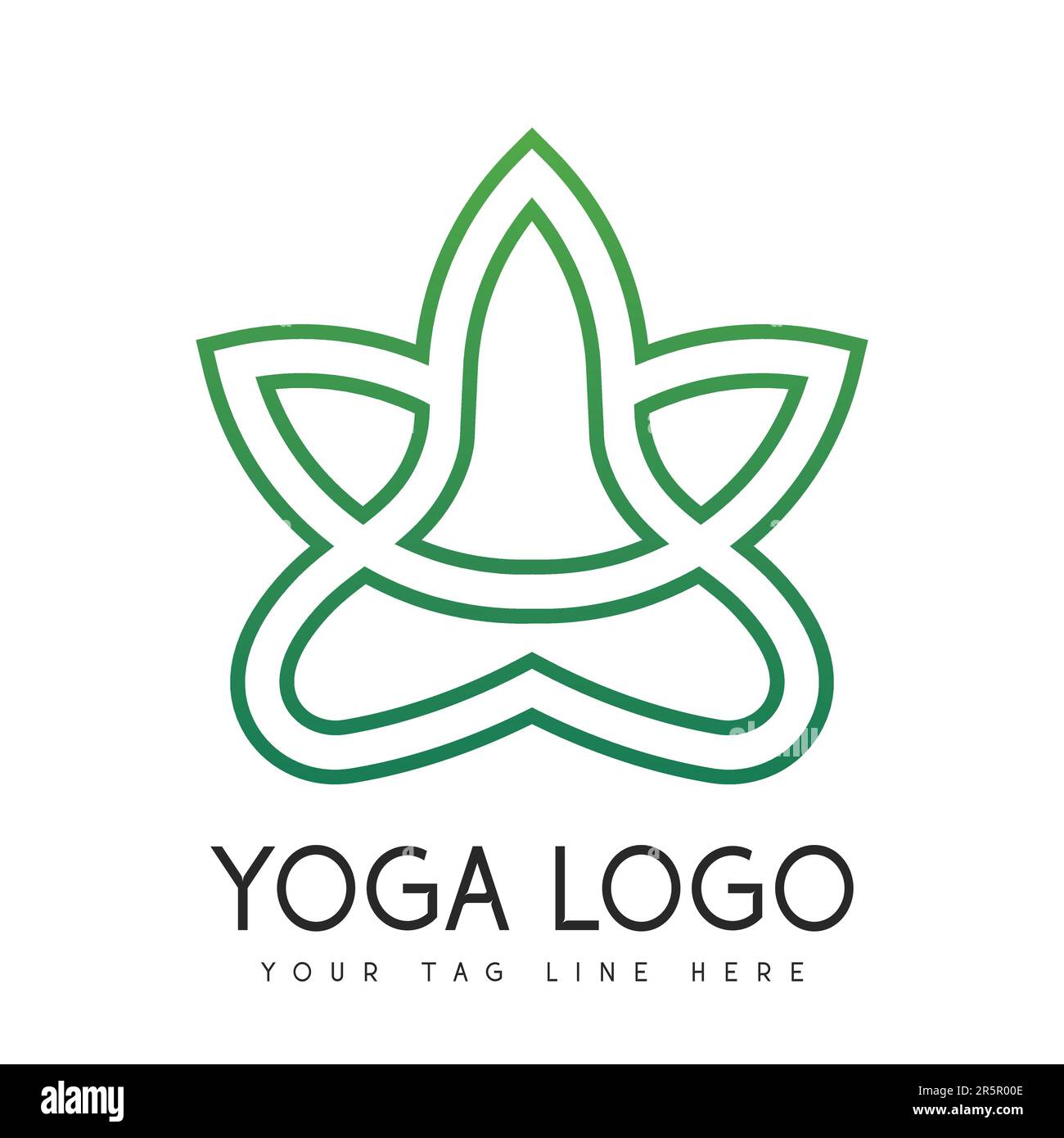 Human Yoga Logo Design Human Leaf Meditation Logotype Green Leaf Stock ...
