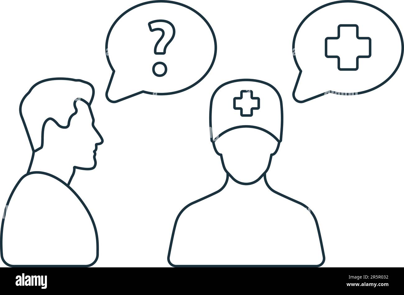 Consultation icon. Monochrome simple sign from speech collection ...