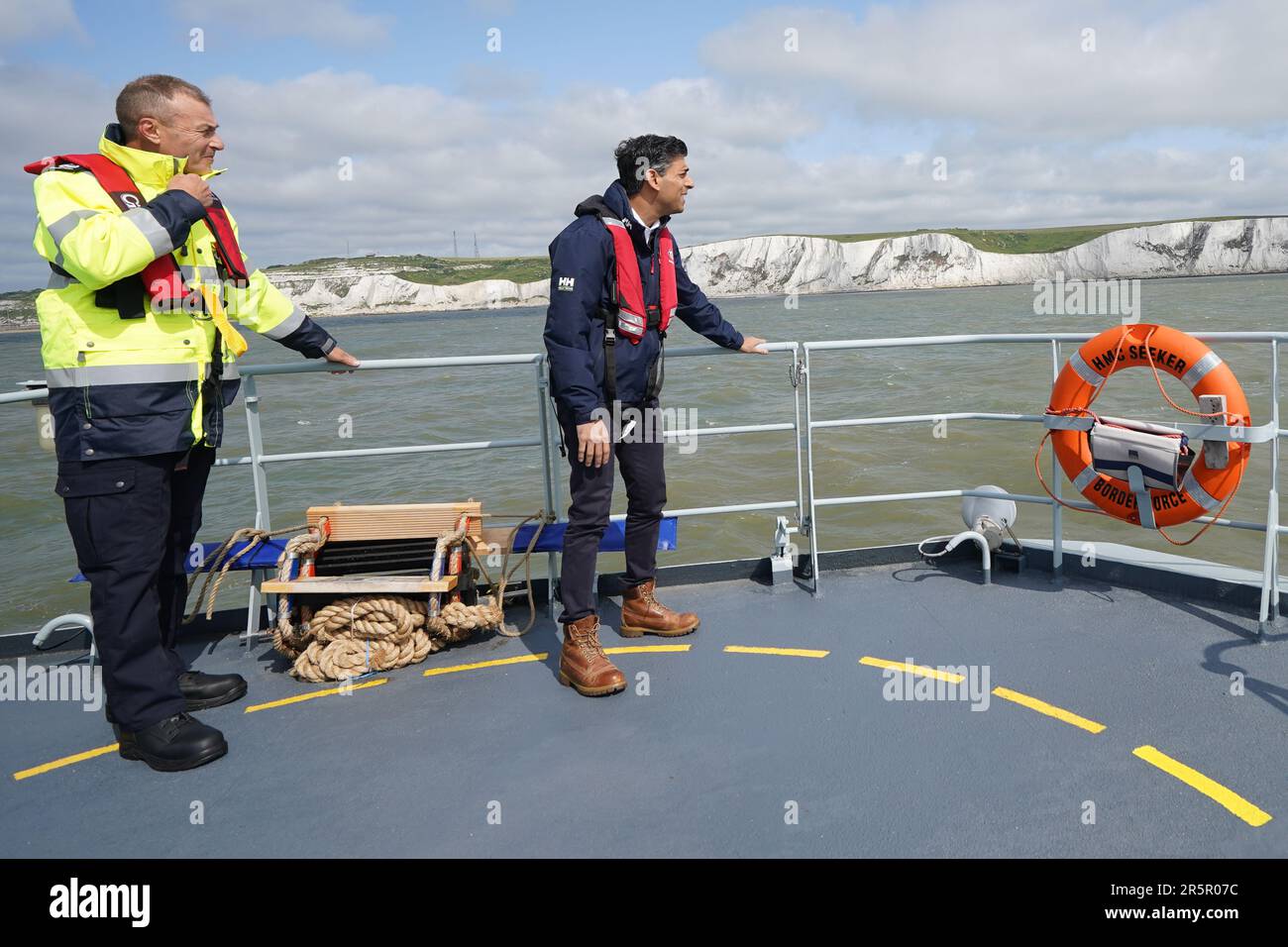 Prime Minister Rishi Sunak with director of Small Boats Operational ...