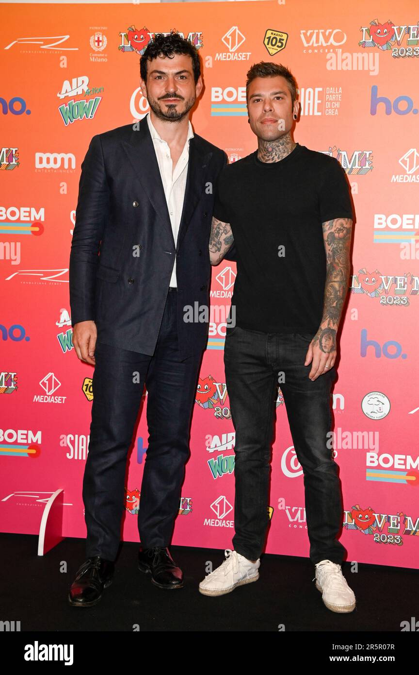 Milan, Milano, Photocall "Love MI" In the photo: Fedez and Tommaso ...
