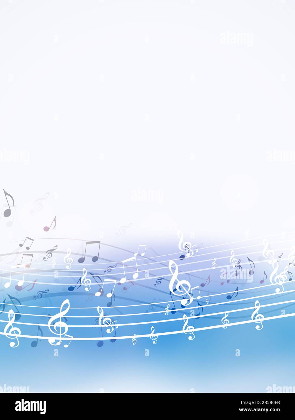 classical music poster with music notes on blue background for music ...