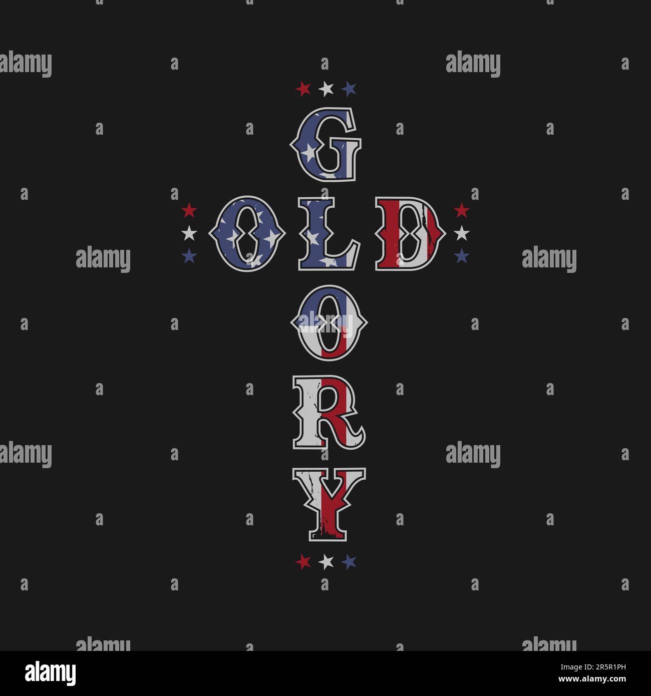 American flag cross Stock Vector Images - Alamy