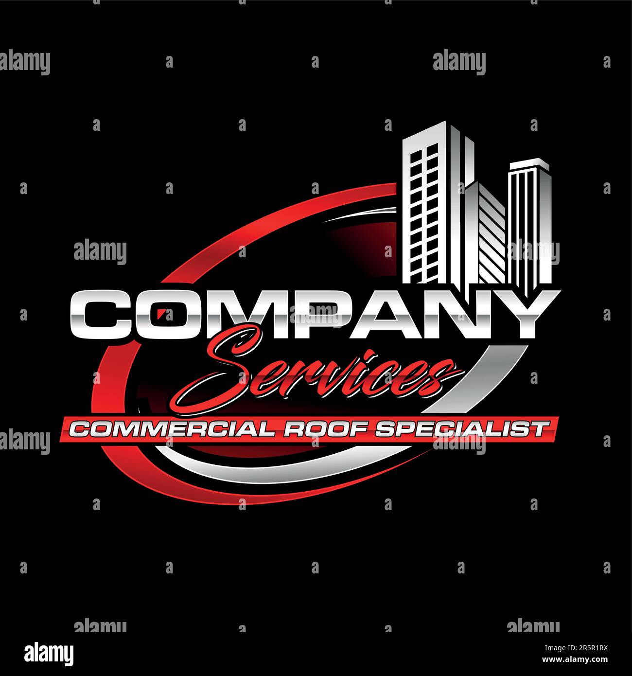 Modern Roofing Company Logo Concept Stock Vector Image And Art Alamy