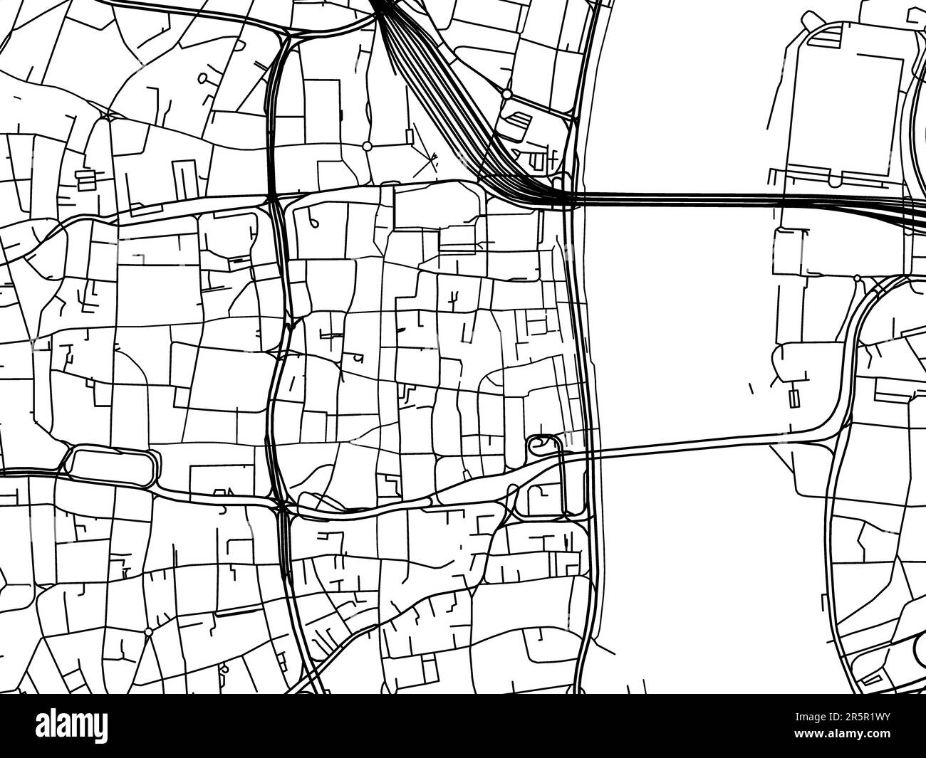 Vector road map of the city of Koln Zentrum in Germany on a white ...