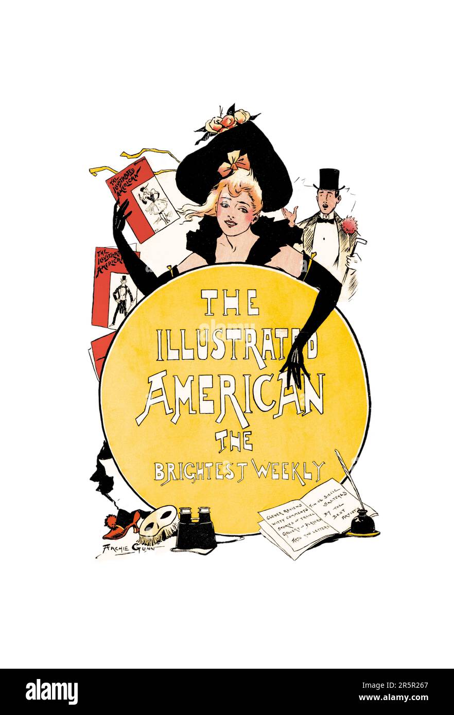 The Illustrated American The Brightest Weekly by Archie Gunn Vintage ...