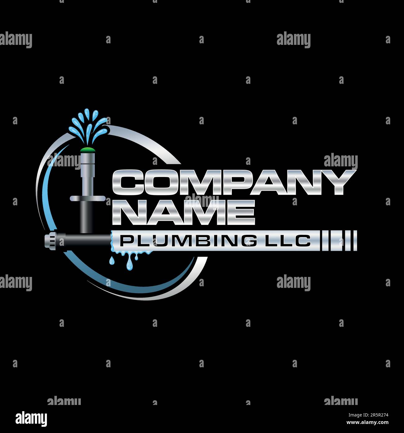 Plumbing Service Logo Template, Water Service Logo Stock Vector Image ...