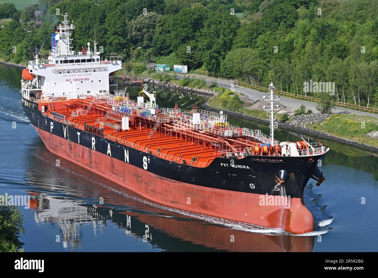 Chemical / Oil Porducts Tanker PVT AURORA at the Kiel Fjord Stock Photo ...