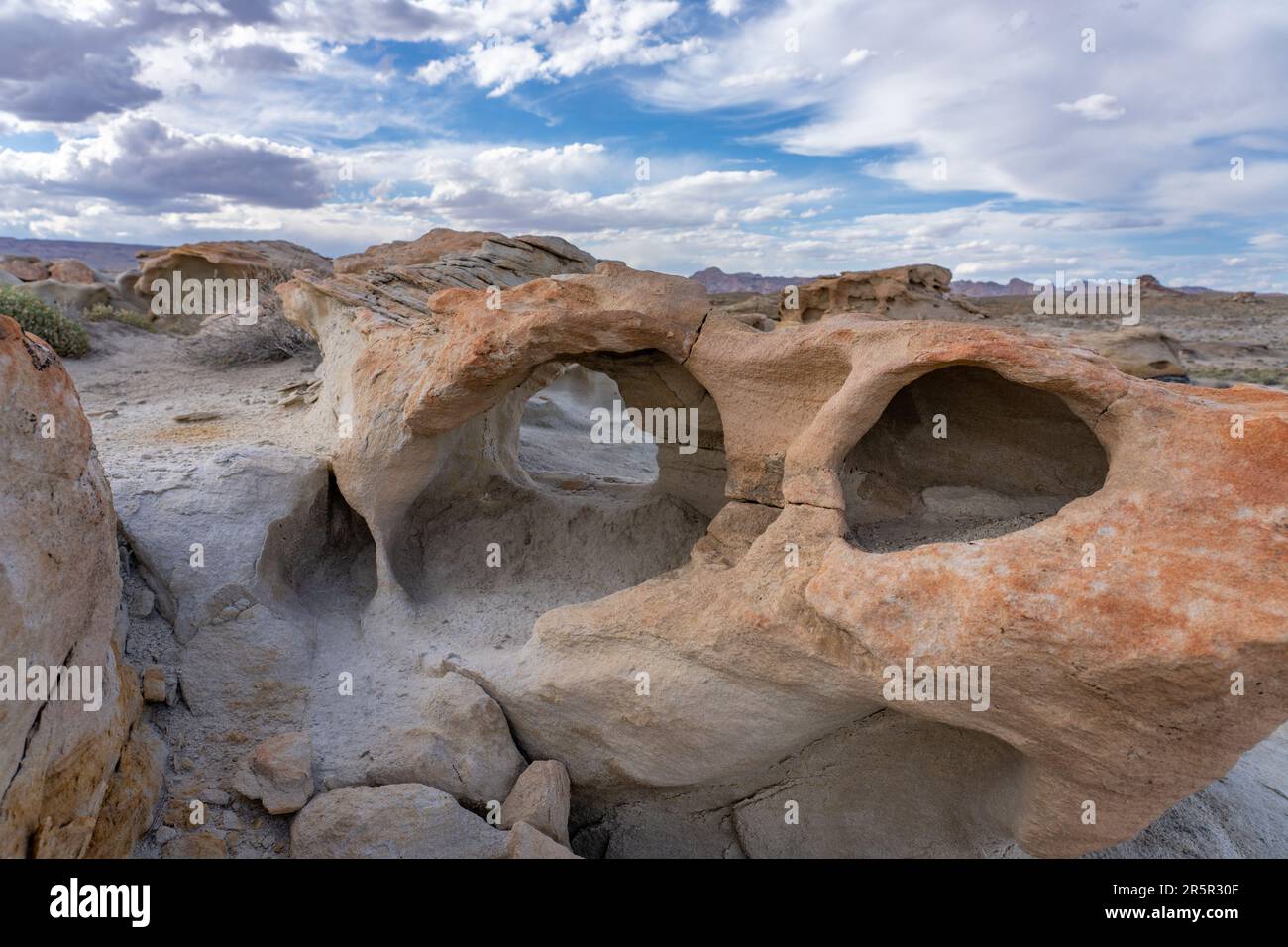 Fragile eroded rock formation in the Ferron Sandstone of the Eroded ...