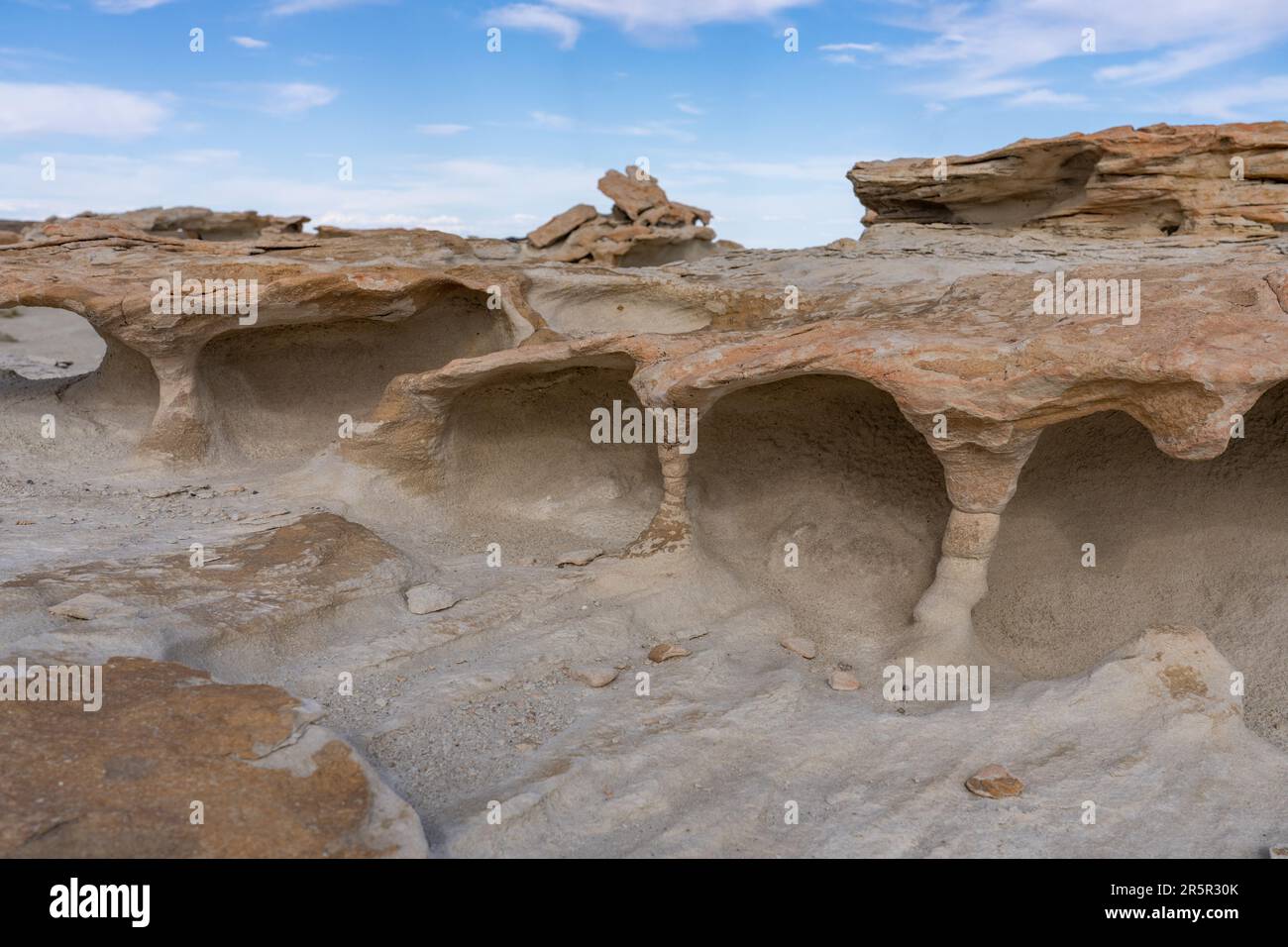 Fragile eroded rock formation in the Ferron Sandstone of the Eroded ...