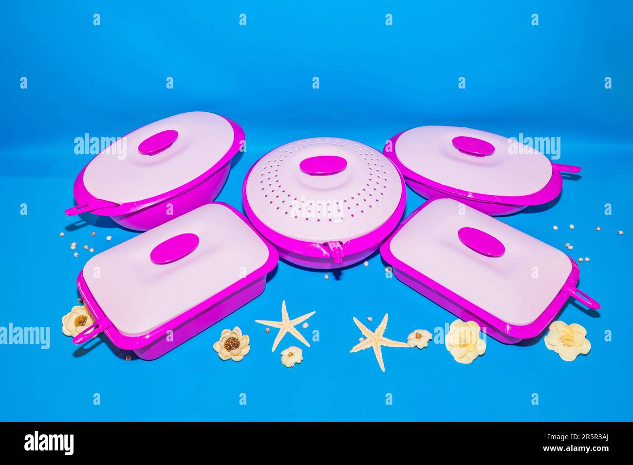 The Purple Plastic Vegetable Container Set is a versatile and ...