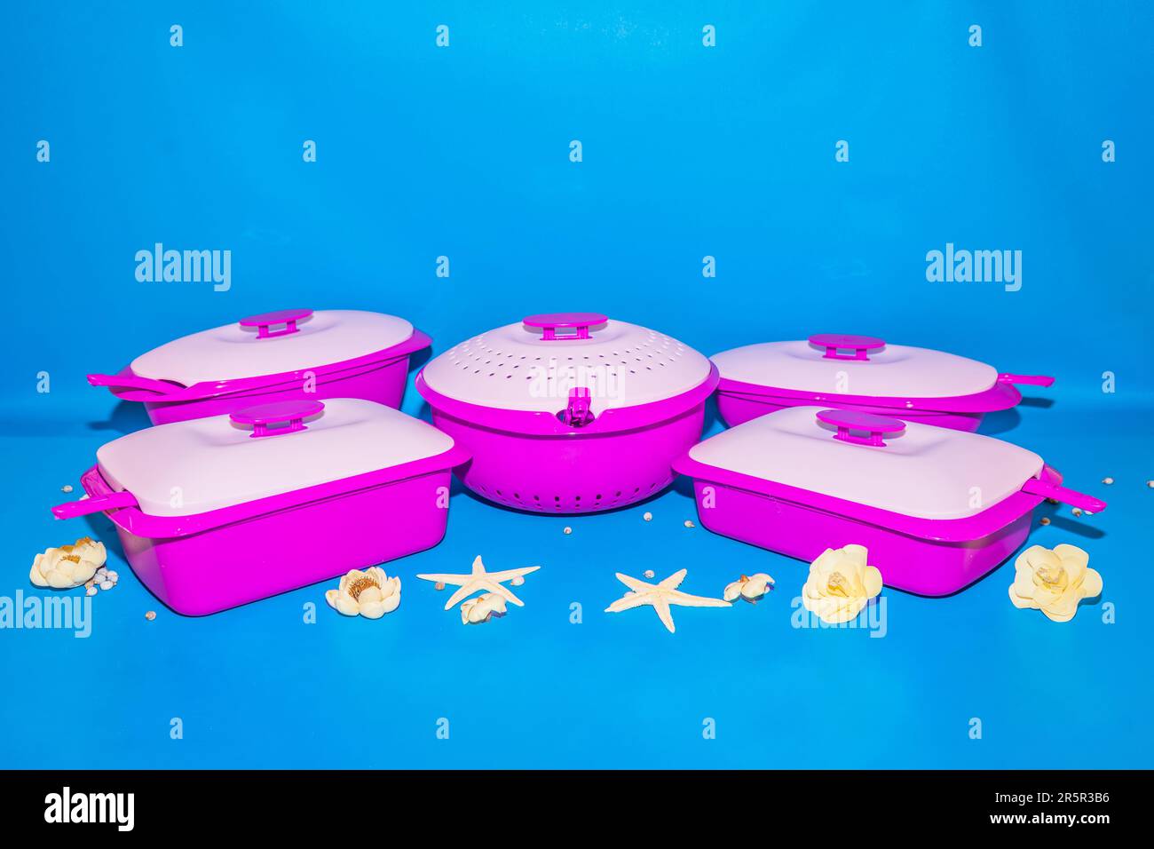 The Purple Plastic Vegetable Container Set is a versatile and ...