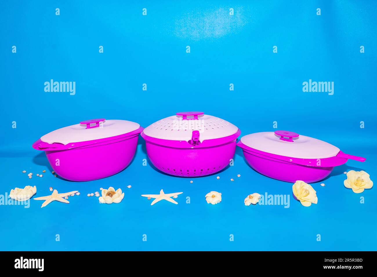 The Purple Plastic Vegetable Container Set is a versatile and ...