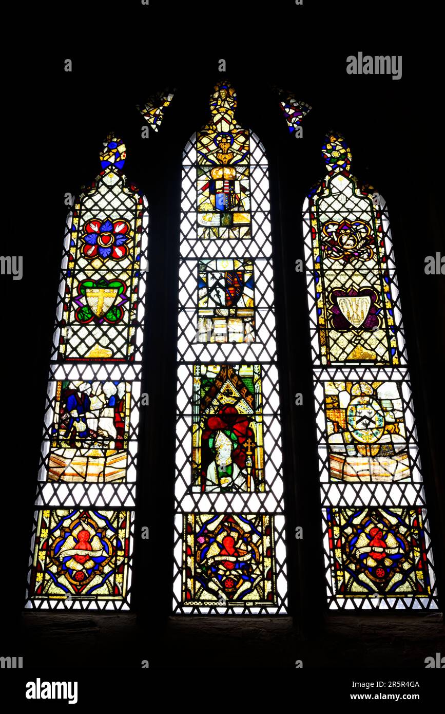Stained glass window durham cathedral hi-res stock photography and ...