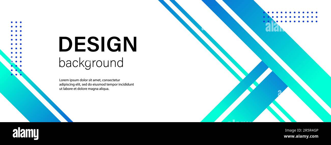 Minimal long white banner template with blue gradient lines. Business ...