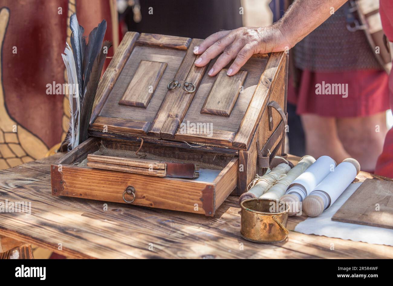 Ancient roman writing and documents management implements. Military ...