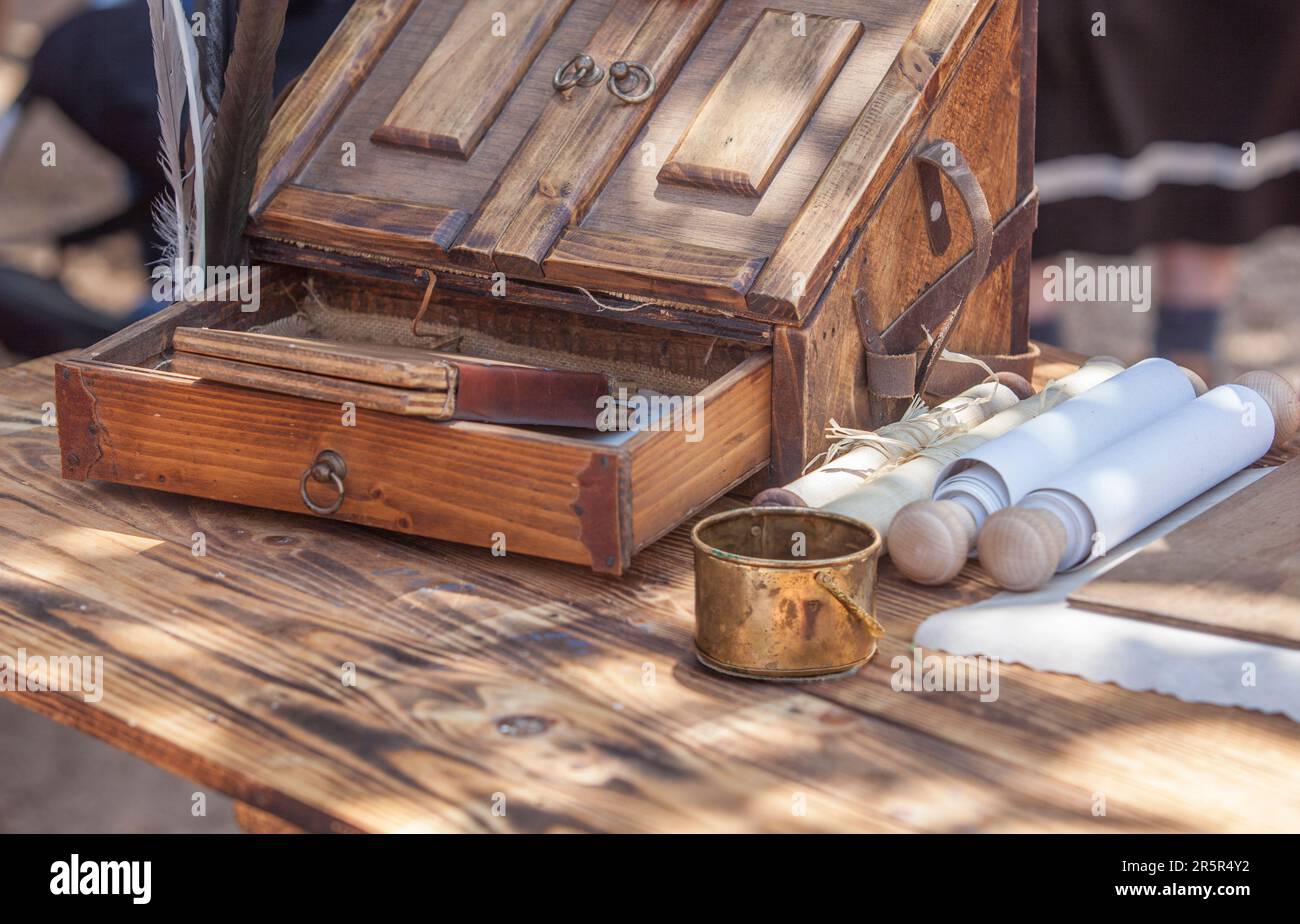 Ancient roman writing and documents management implements. Military ...