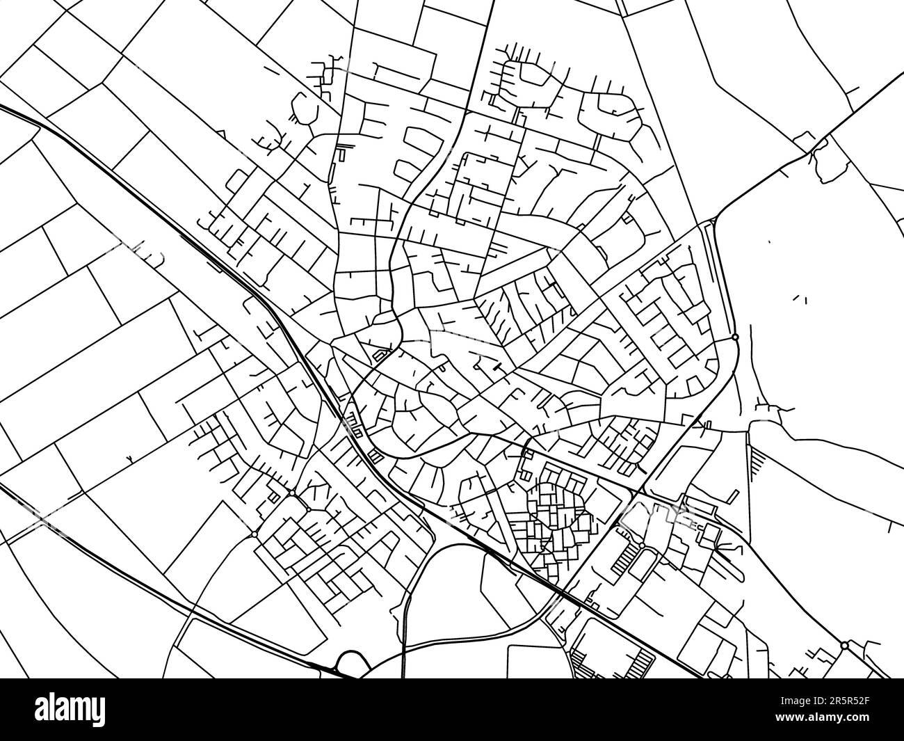 Vector road map of the city of Pulheim in Germany on a white background ...