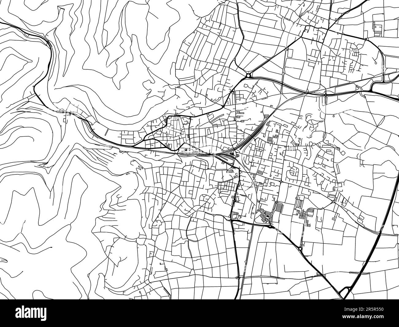 Vector road map of the city of Neustadt an der Weinstrasse in Germany ...
