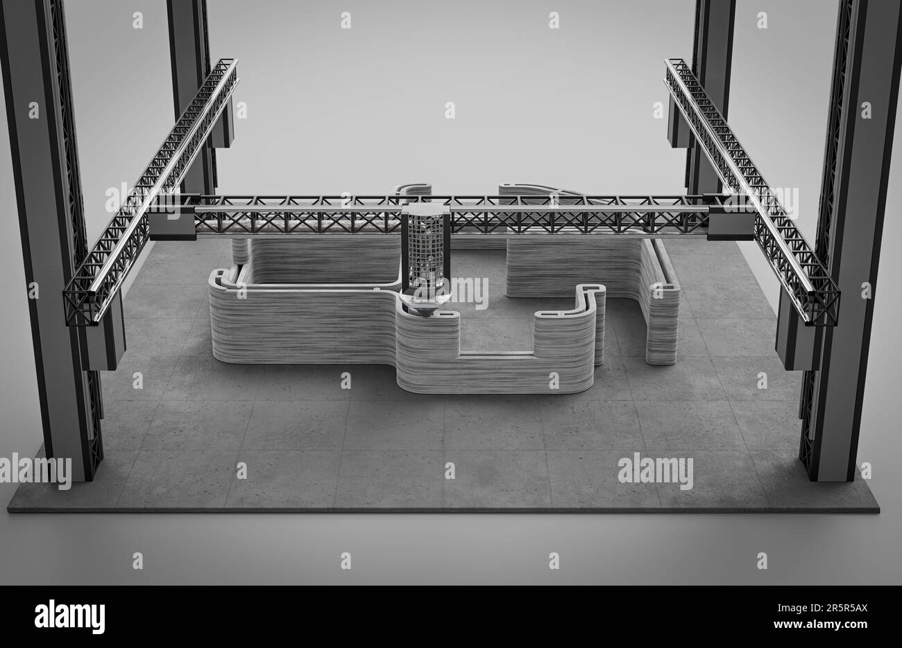 3d printing single-family house with concrete. New technology house ...