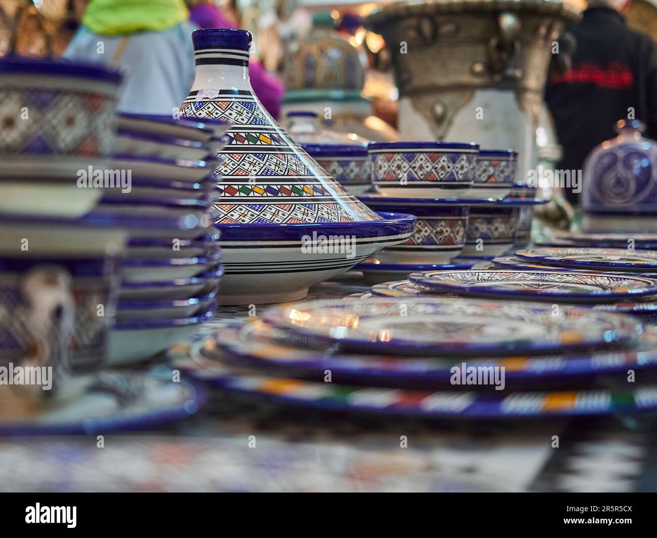 colorful and artistic handcrafted ceramic pottery made out clay in ...