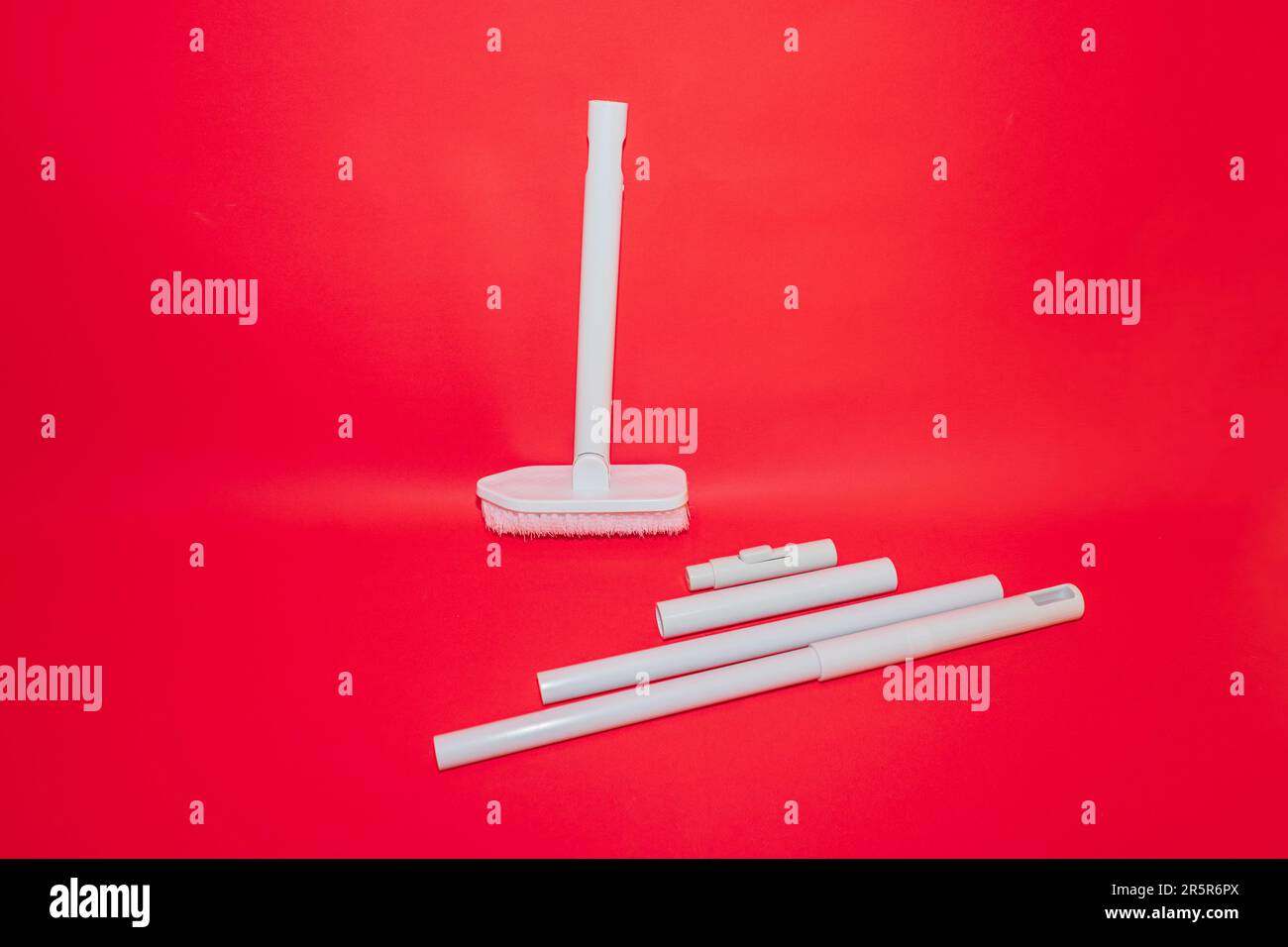 The Long-handled White Brush is a versatile cleaning tool designed to ...