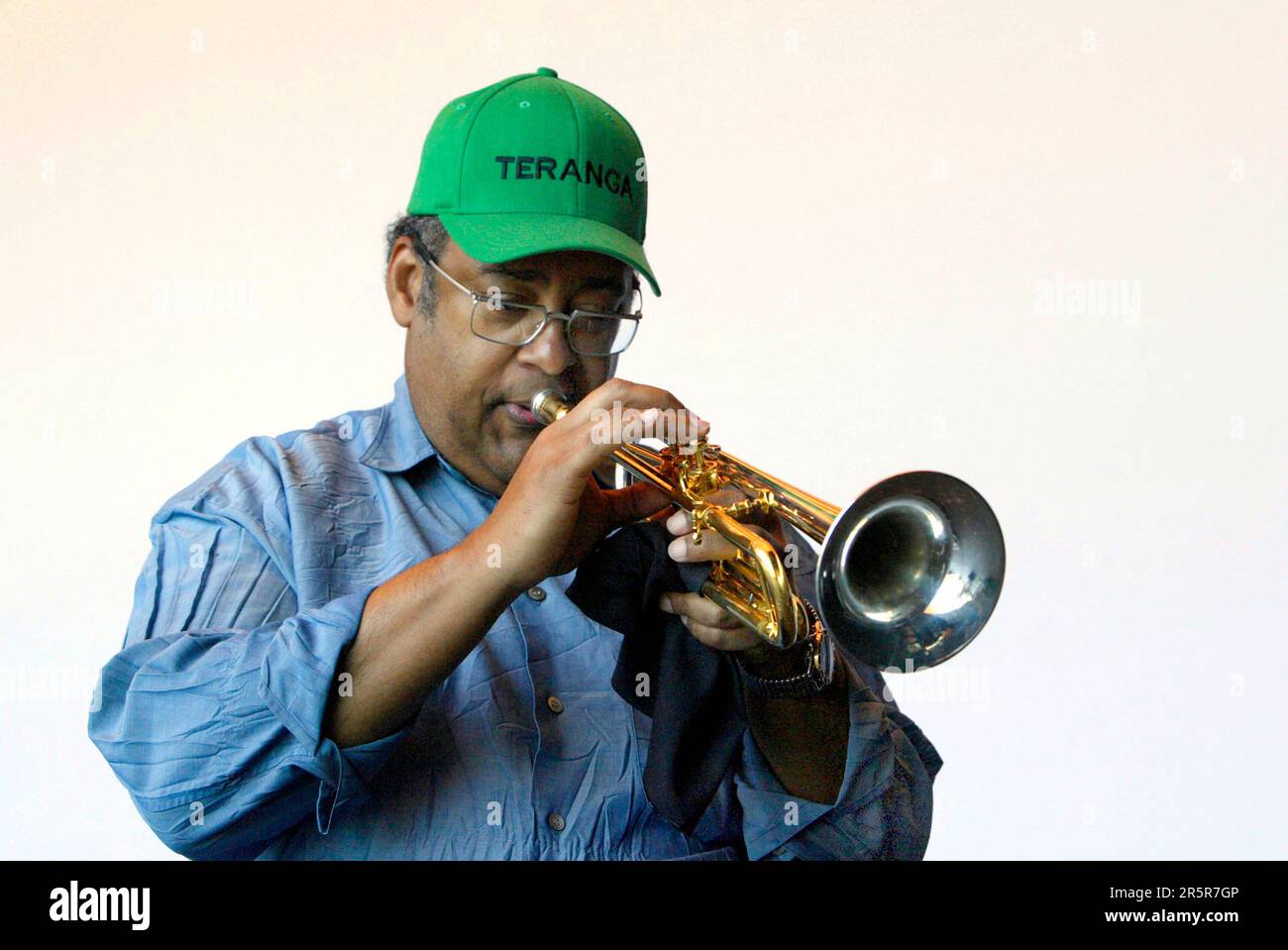 American jazz trumpeter Jon Faddis conducts a photo call prior to his ...