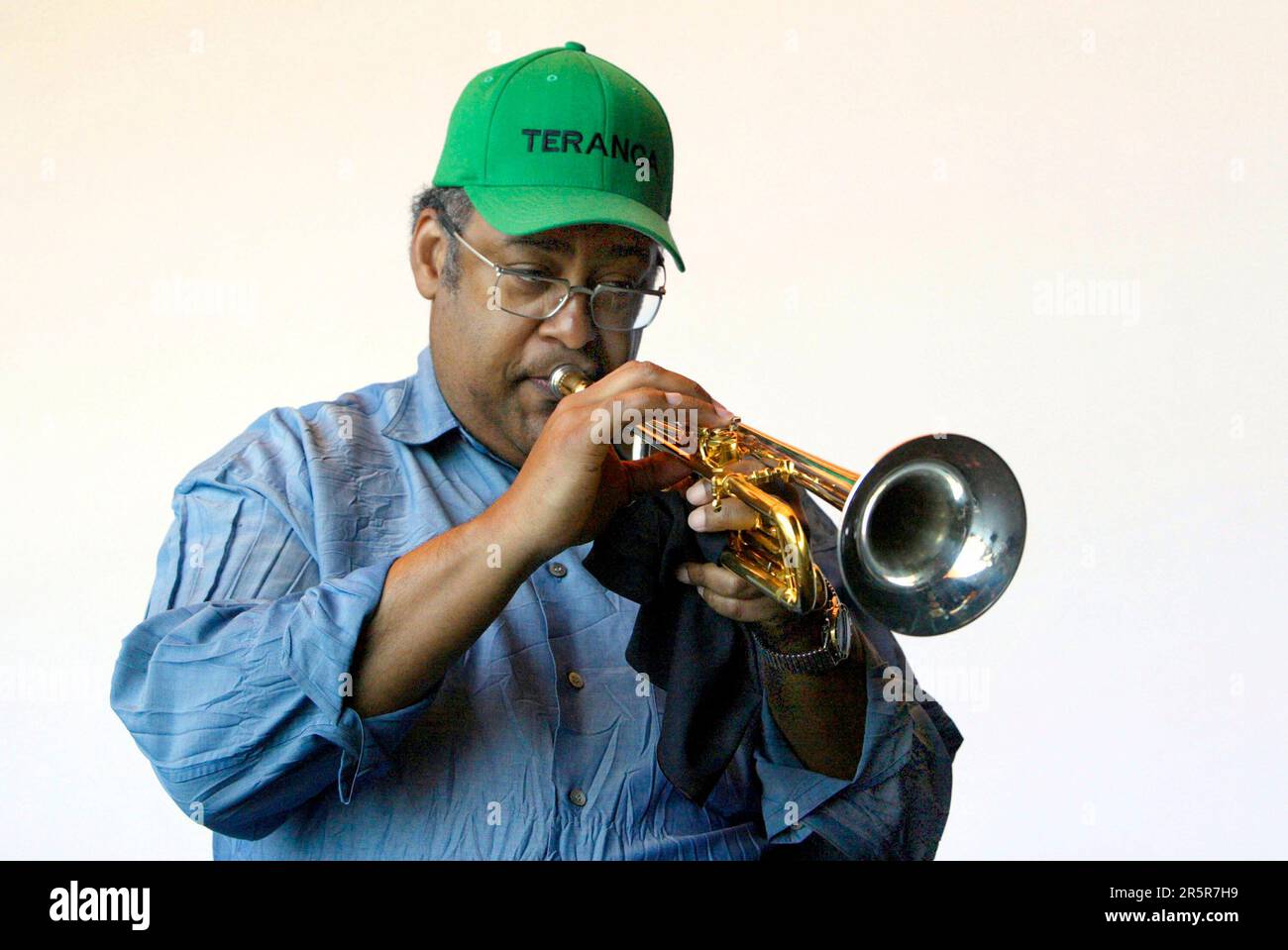 American jazz trumpeter Jon Faddis conducts a photo call prior to his ...