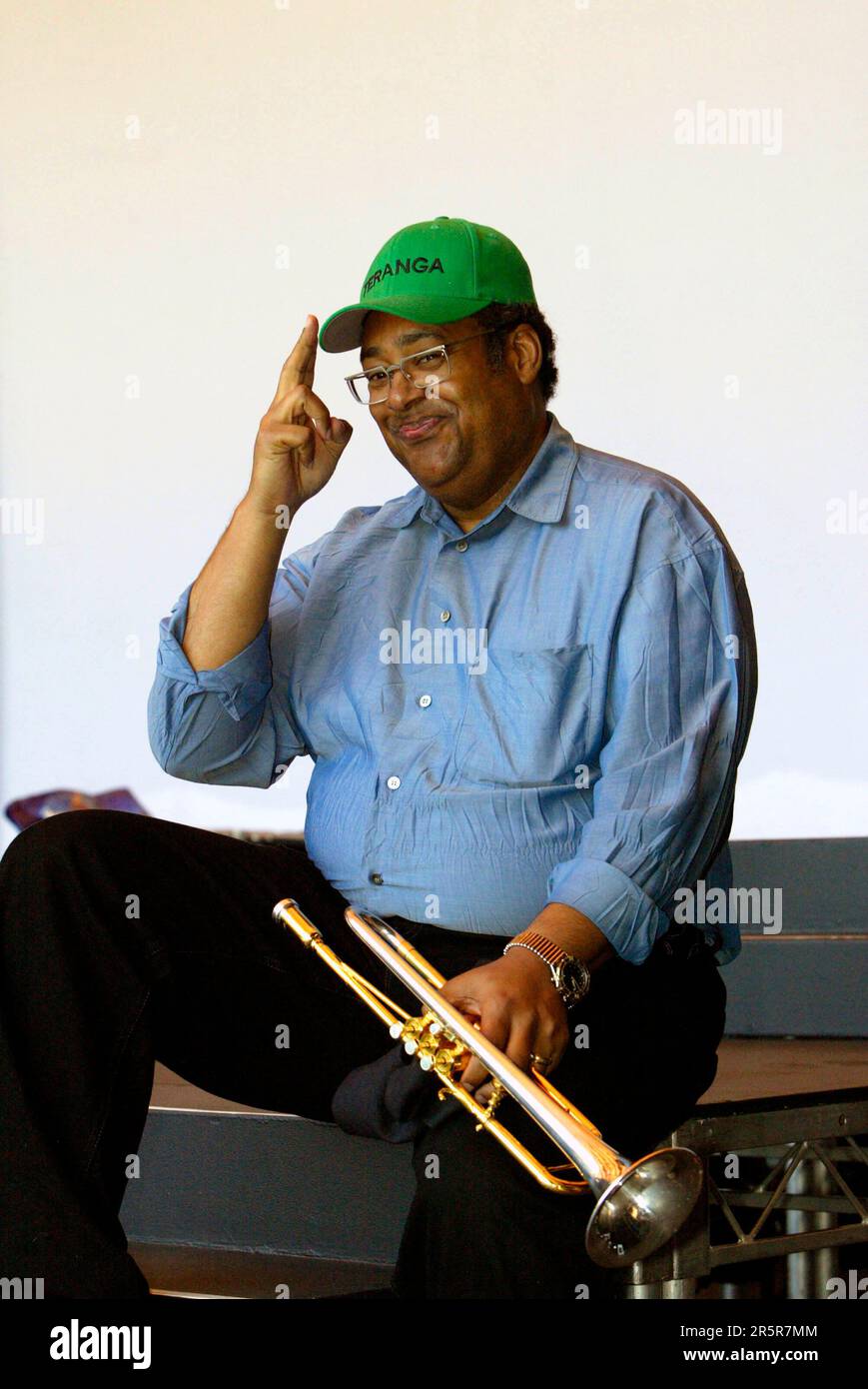 American jazz trumpeter Jon Faddis conducts a photo call prior to his ...