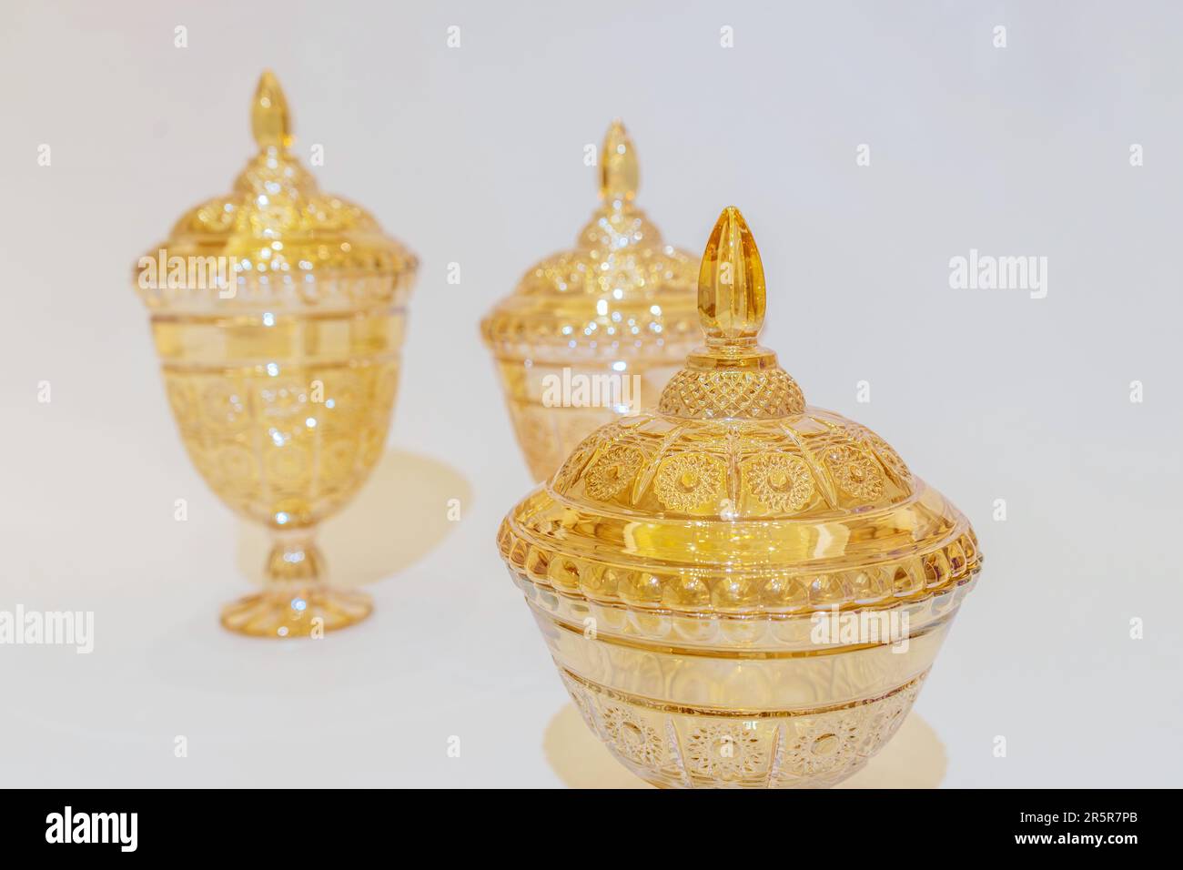 The Gold Crystal Jar Set offers an elegant storage solution for your ...