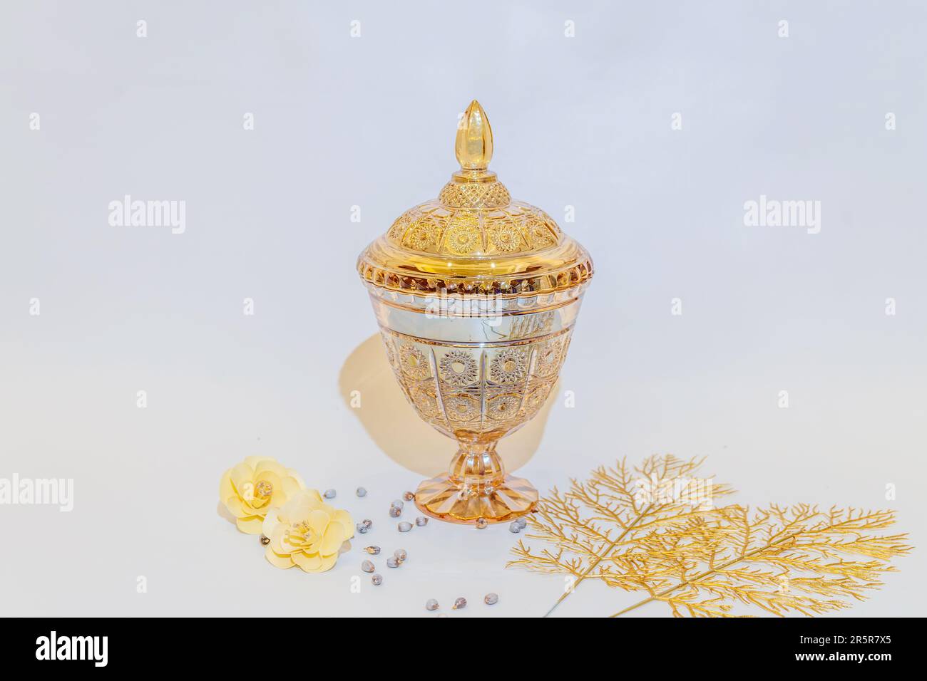 The Gold Crystal Jar Set offers an elegant storage solution for your ...