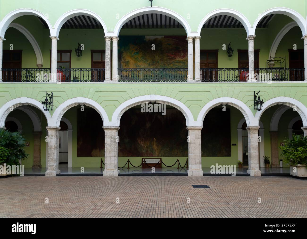 Courtyard interior of Governor's Palace government building, Palacio de ...