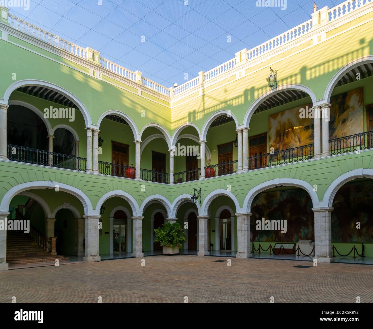 Courtyard interior of Governor's Palace government building, Palacio de ...