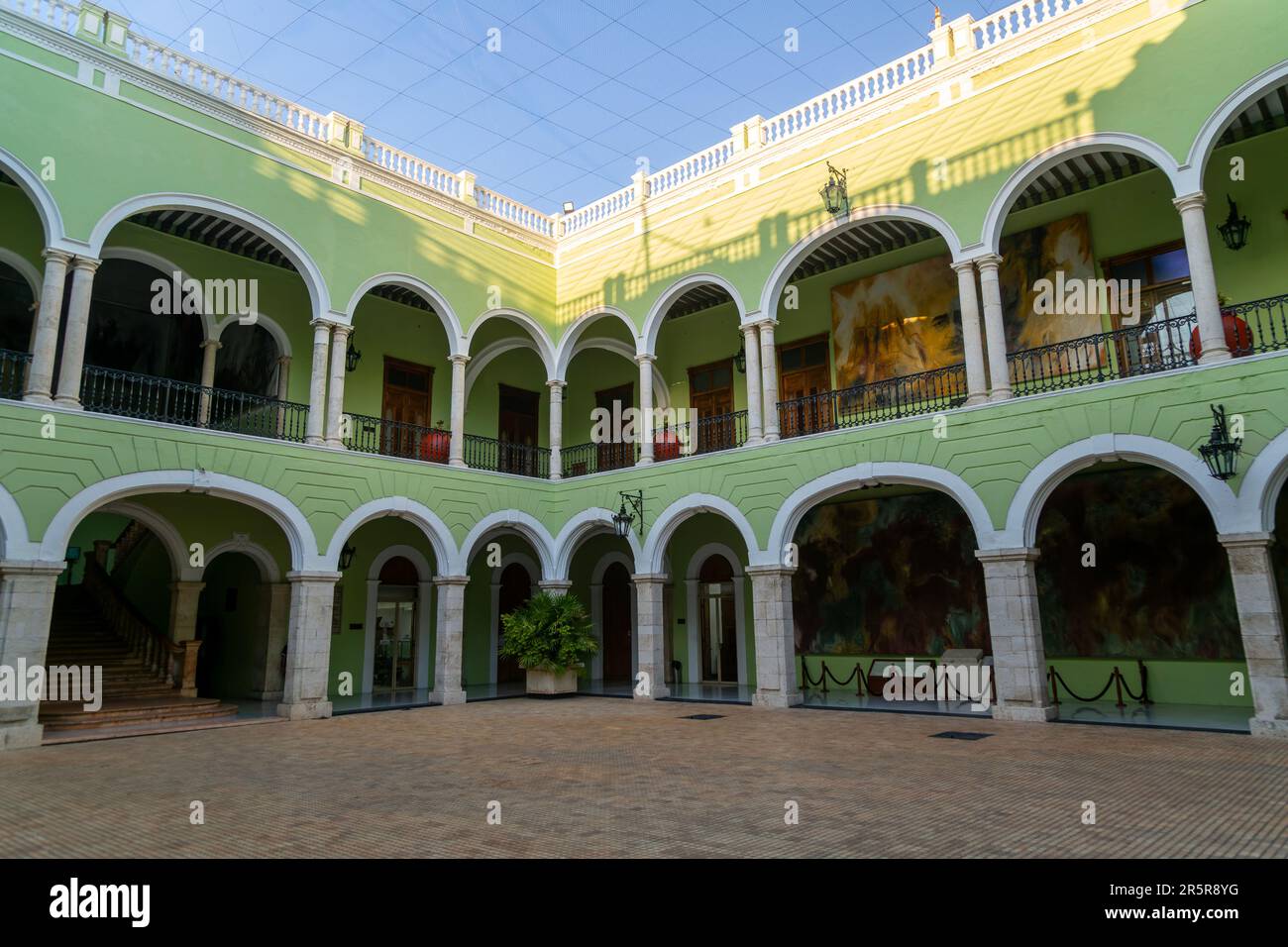 Courtyard interior of Governor's Palace government building, Palacio de ...